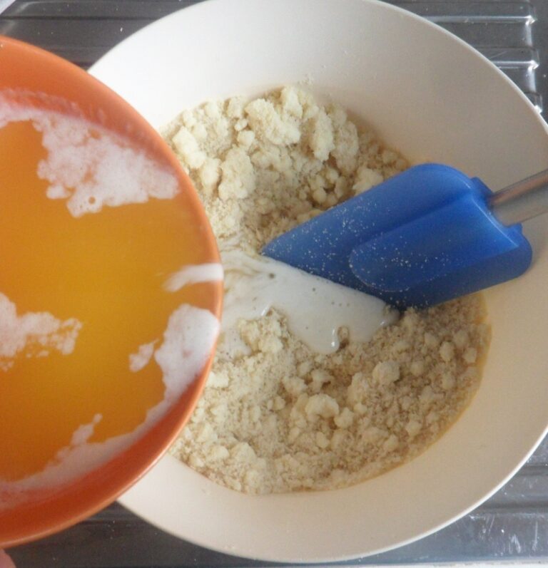 Lemon Torta Caprese: Italian cake with white chocolate & almonds